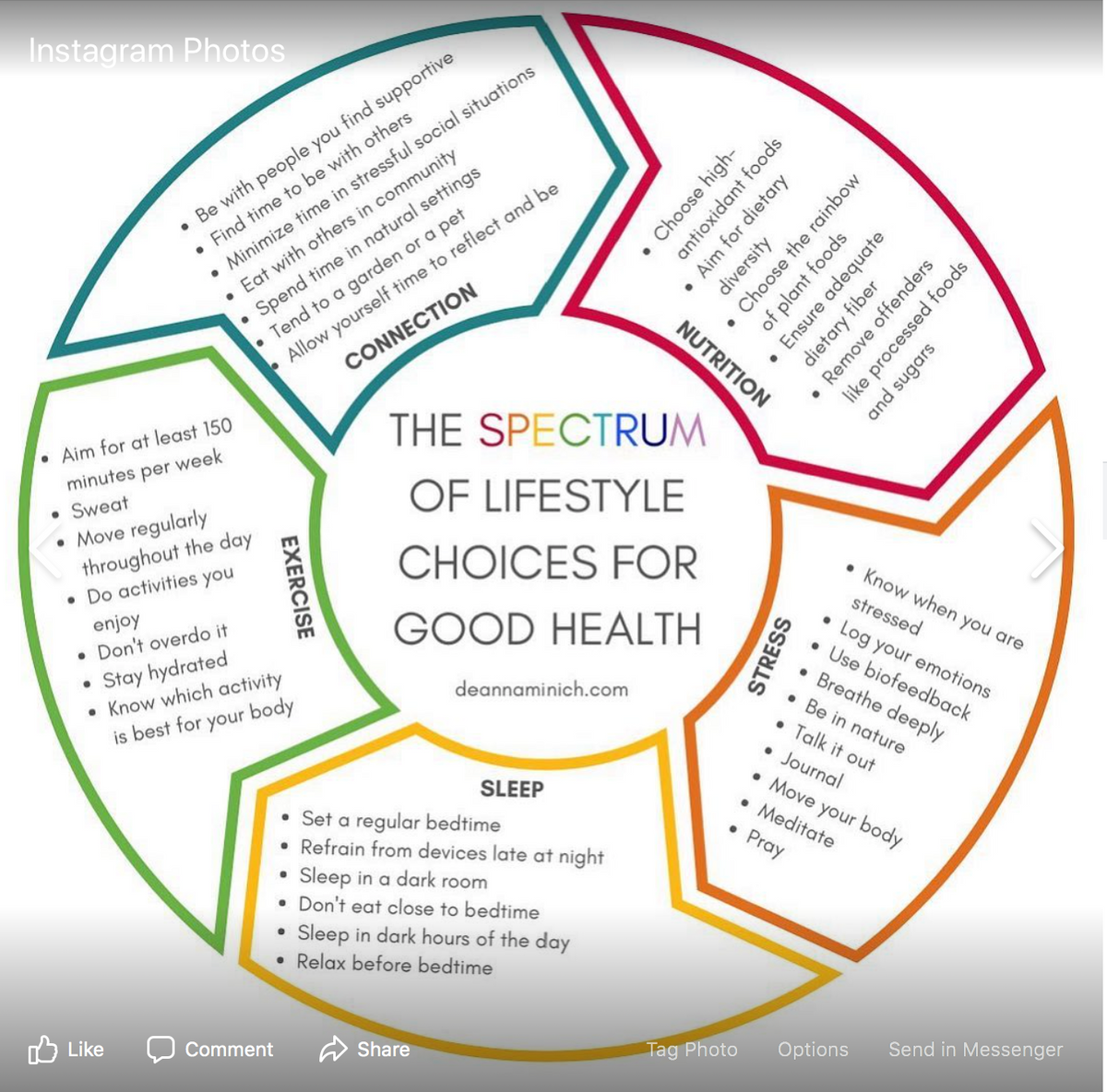 The Spectrum of Lifestyle Choices for Good Health